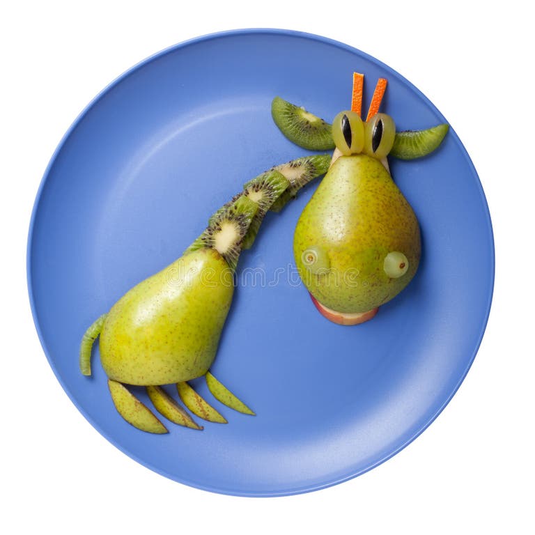 Giraffe made of fruits stock photo. Image of kids, wild - 74989828