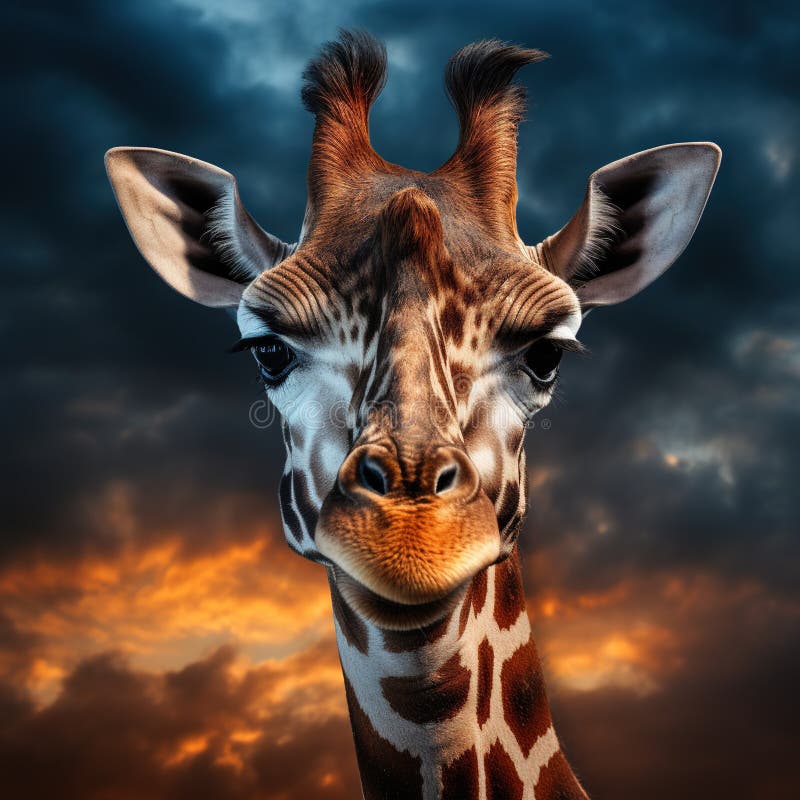 Ai Generated Illustration Wildlife Concept of Giraffe Stock ...