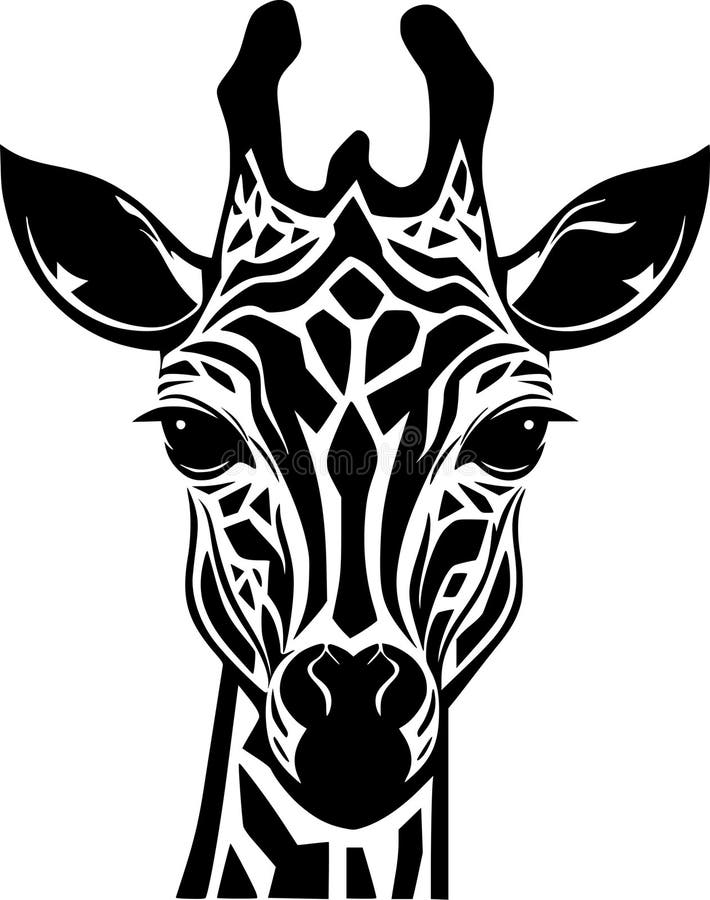 Giraffe - Minimalist and Simple Silhouette - Vector Illustration Stock ...