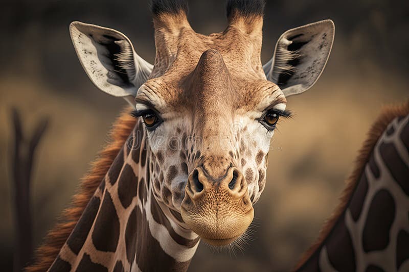 Giraffe Portrait. Illustration Generative AI Stock Illustration ...