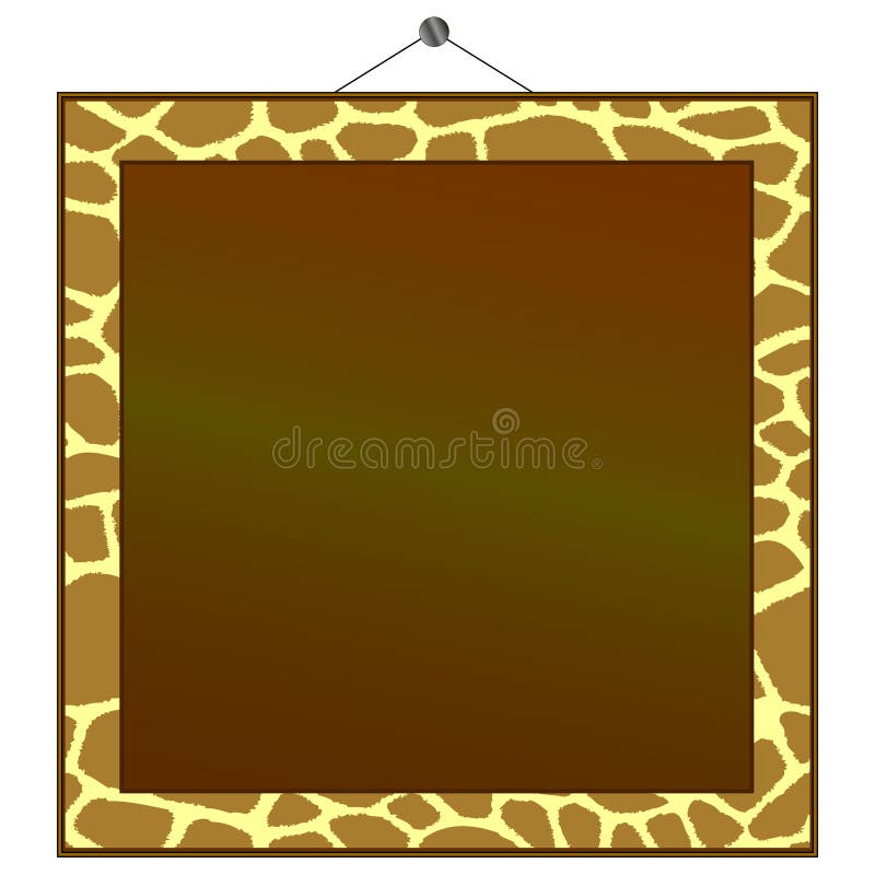 Giraffe print frame stock vector. Illustration of gallery - 18884195