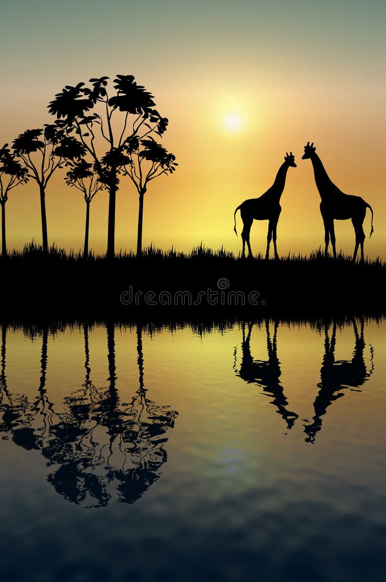 Two Giraffe Stock Illustrations – 5,662 Two Giraffe Stock Illustrations ...