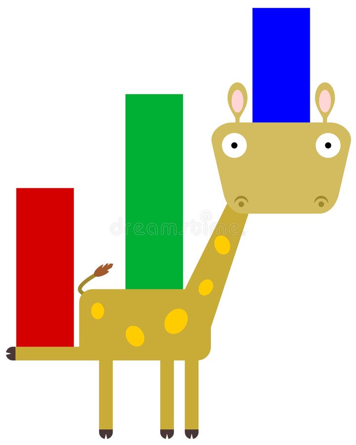 Giraffe s graph stock illustration. Illustration of successful - 35299795