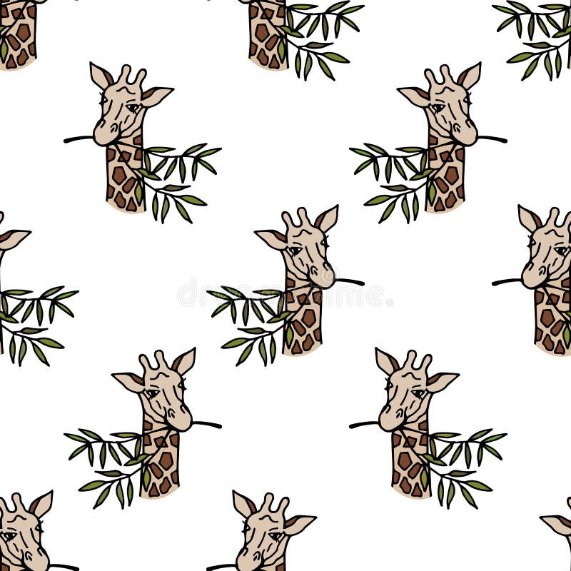 Giraffe Seamless Pattern. Vector Stock Illustration Eps10 Stock Vector ...