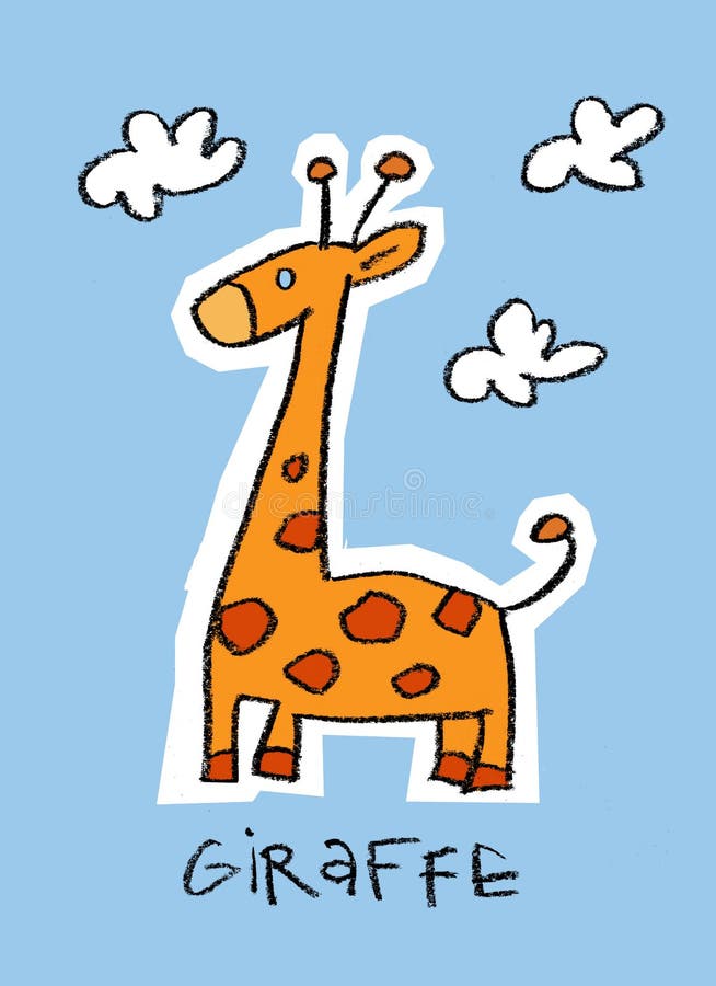 Giraffe Simple Clipart Vector Illustration Stock Illustration ...