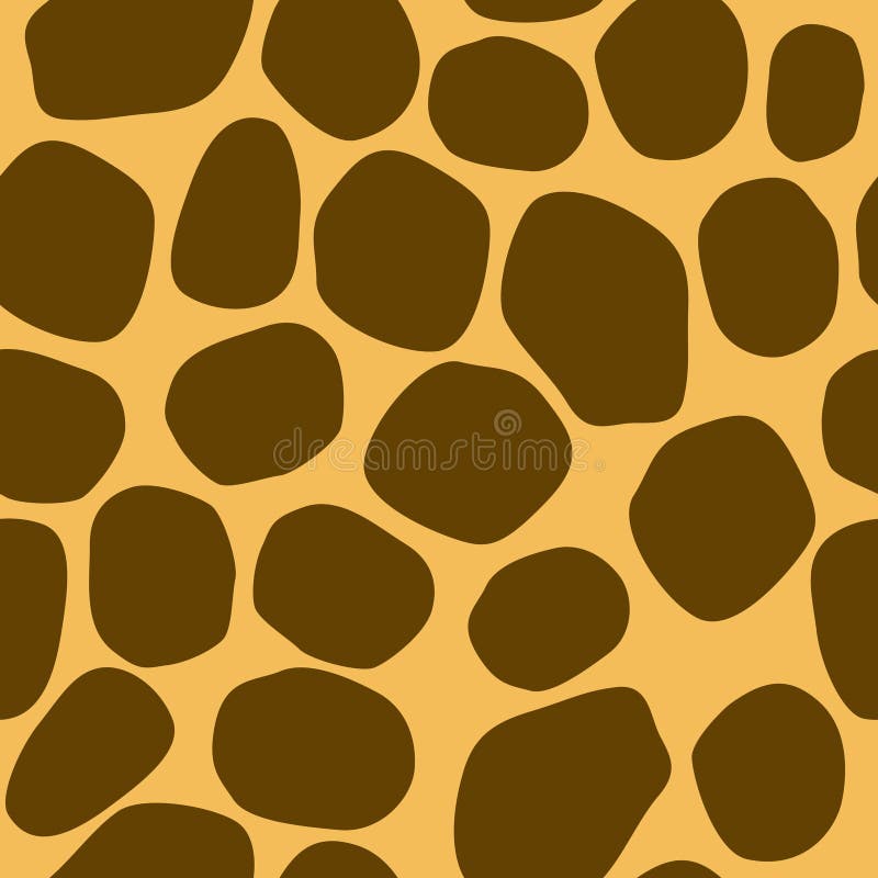 Giraffe Skin. Giraffe Seamless Pattern. Vector Background Illustration Stock Vector ...