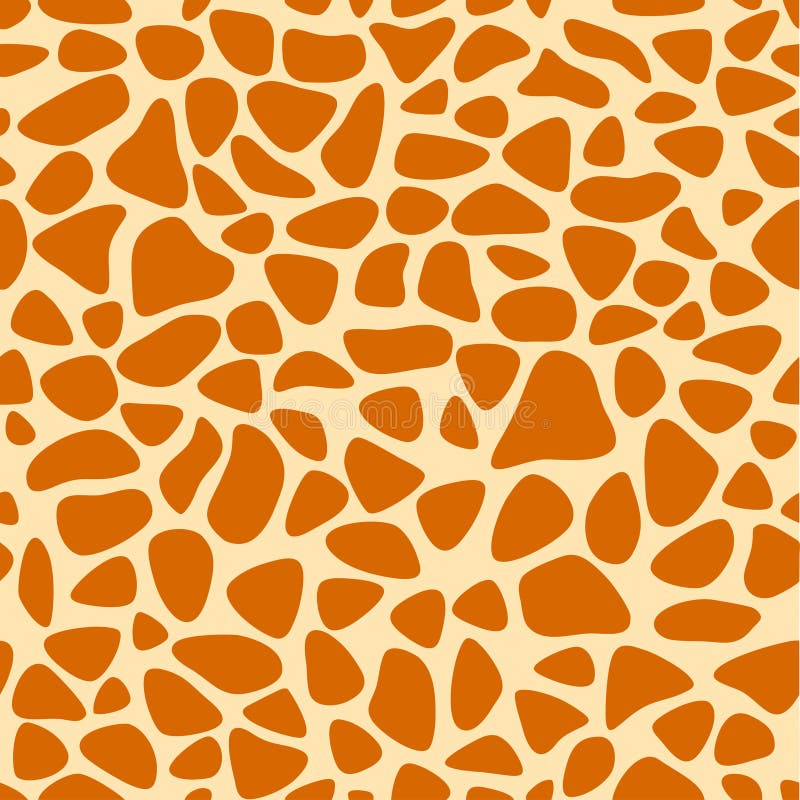 Giraffe Skin Texture, Seamless Pattern, Repeating the Orange and Yellow ...