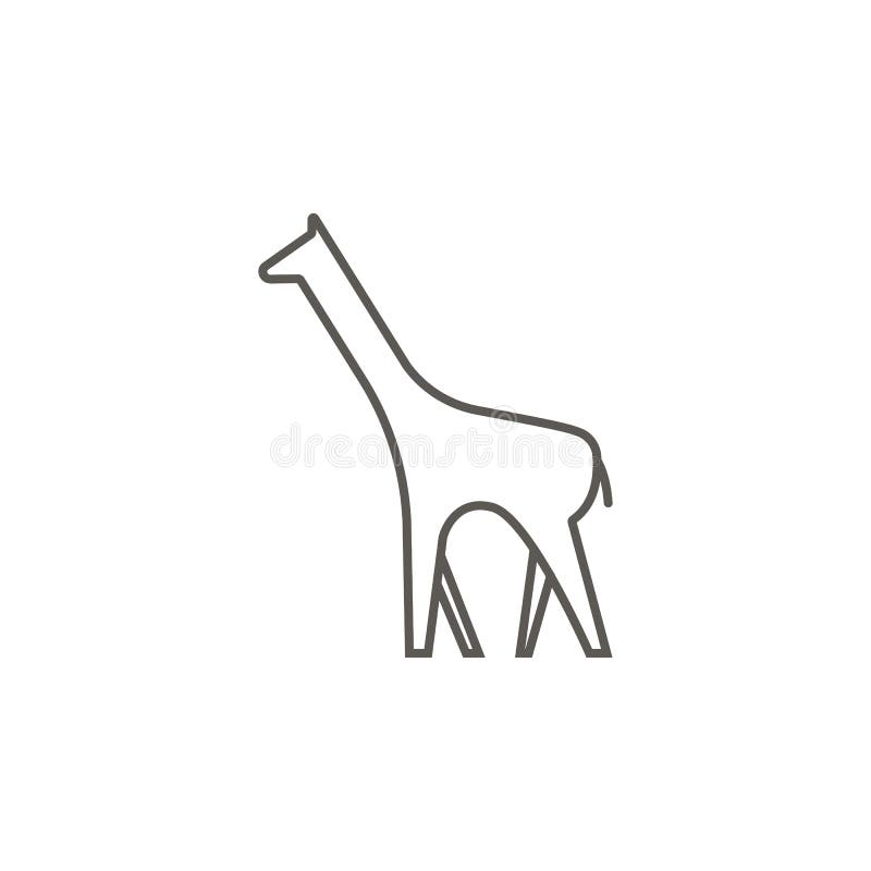 Giraffe Vector Icon. Simple Element Illustration from Map and ...