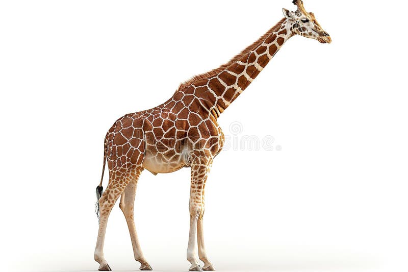 Giraffe in a White Background Stock Illustration - Illustration of ...
