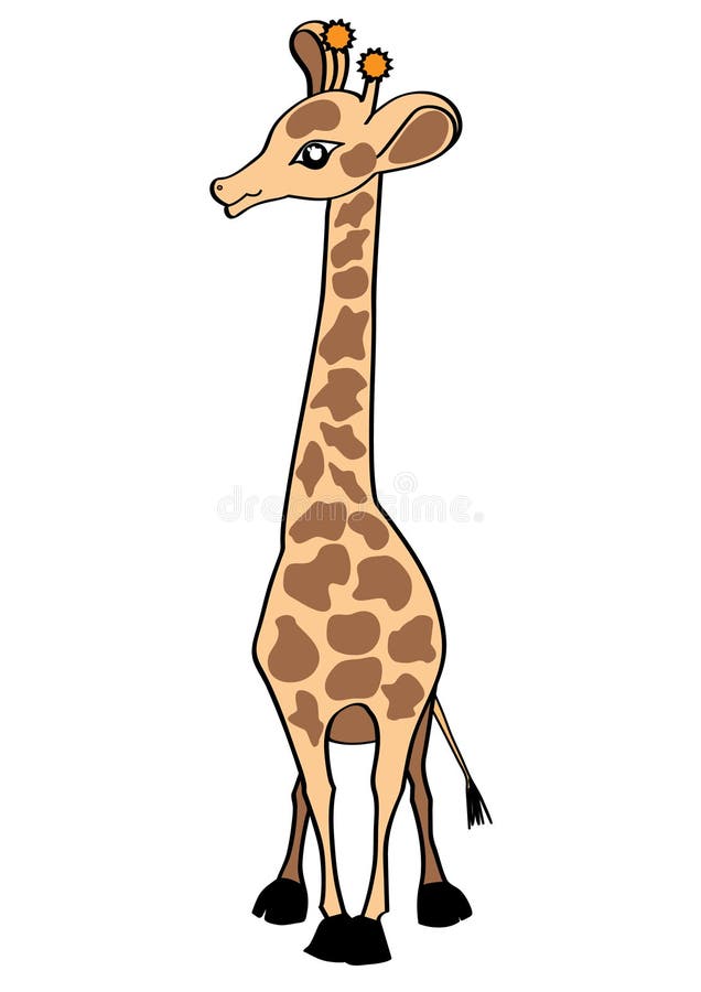 Giraffe on White. Vector Illustration Stock Vector - Illustration of ...