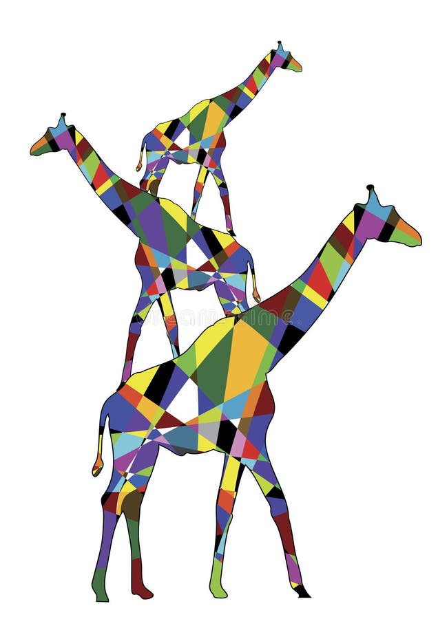 Giraffes stock vector. Illustration of african, tall, pattern - 9901313