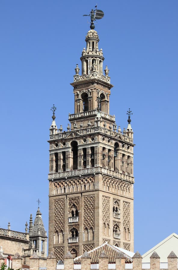 Giralda Bell Tower in Sevilla Stock Photo - Image of giralda, cathedral ...