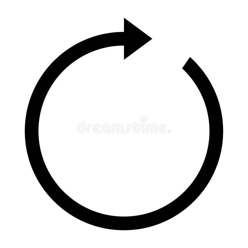 Icono De Flecha De Rotación En Ilustración Vectorial De Estilo ...