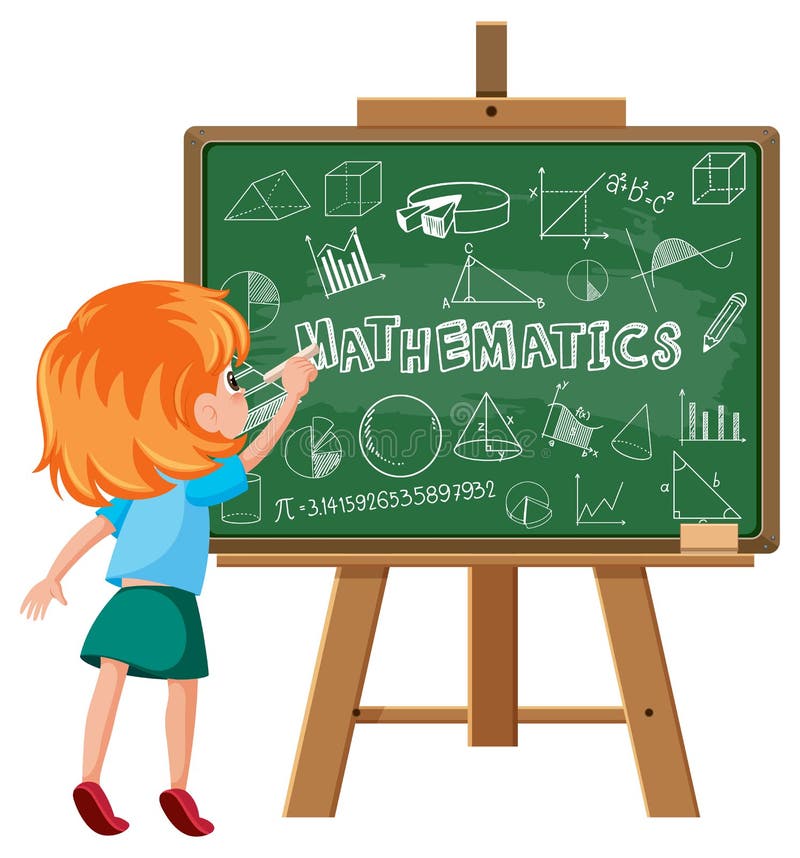 Boy Writing Math Formula on Blackboard Stock Vector - Illustration of ...