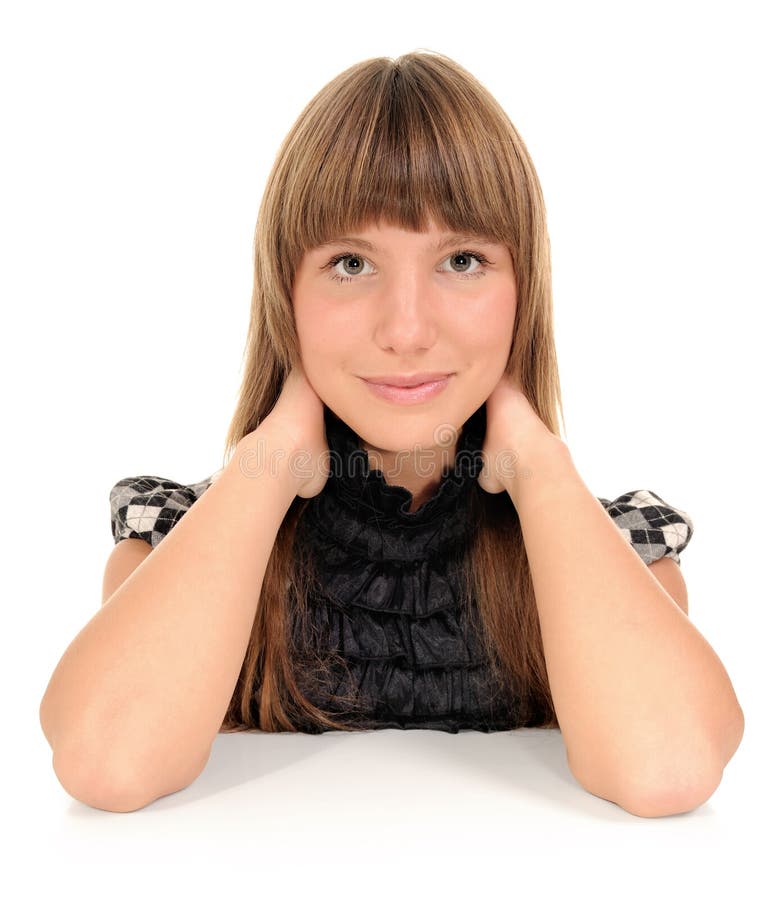 Girl with Frown Look stock image. Image of frown, clean - 12983089