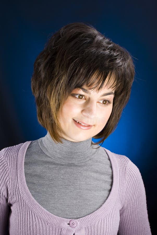 Girl stock photo. Image of blue, face, hair, dark, woman - 13342698