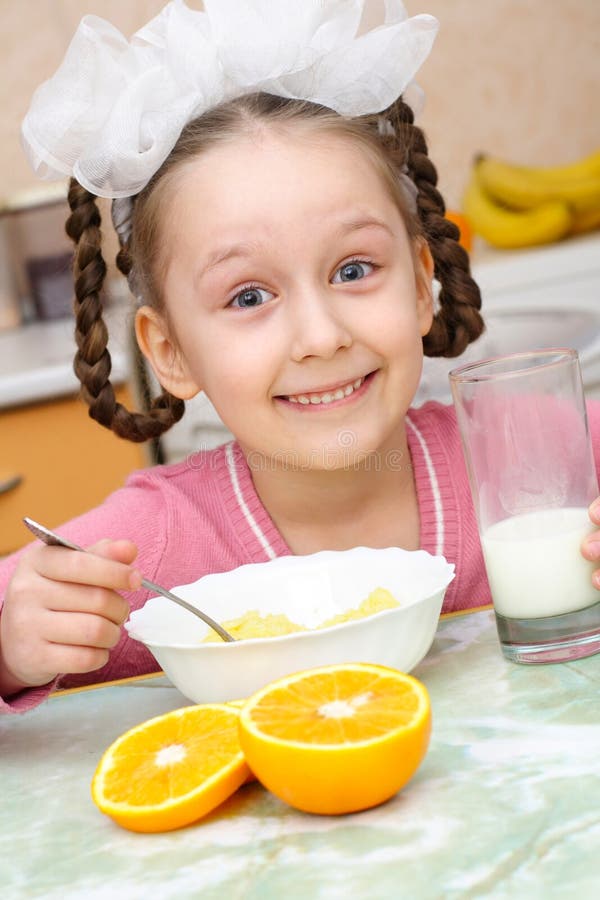 Girl stock image. Image of dinner, blond, food, healthy - 23257195