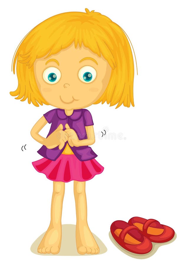 Cute Cartoon Girl with Rad Hairs with a Heart Stock Illustration ...