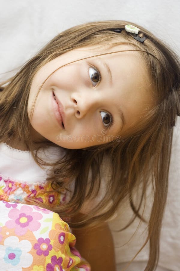 Timid girl stock photo. Image of portrait, cute, timid - 1610038