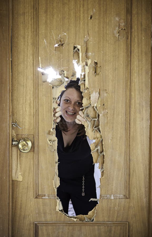 Girl Breaking Door Housing Stock Photos - Free & Royalty-Free Stock ...