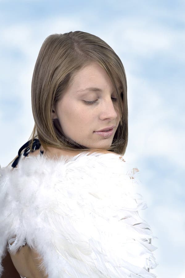 Girl in angel wings stock image. Image of wings, heavenly - 20104807