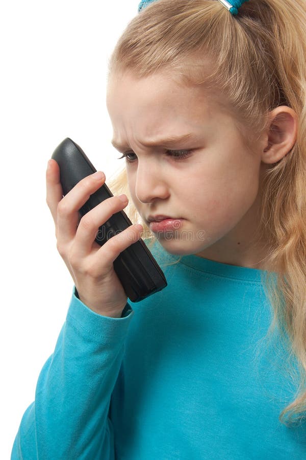 Girl is angry on the phone stock photo. Image of stress - 13630706