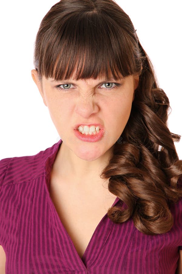 Angry/concerned woman stock image. Image of anger, concern - 1986051