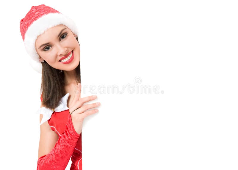 Girl with announcement stock image. Image of shoulder - 21063823
