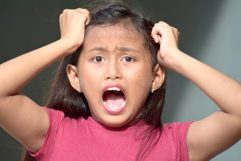 Girl with Anxiety and Sadness Looks Out the Window of the Train Car ...