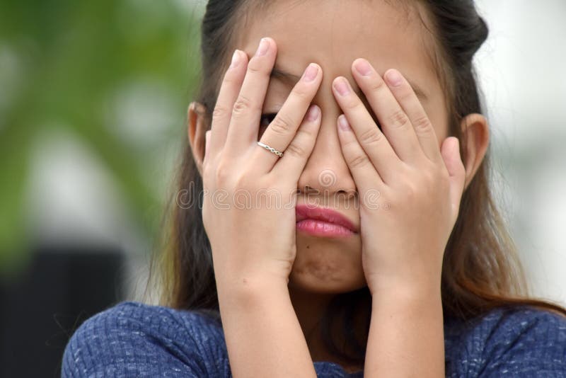 A Girl and Anxiety stock photo. Image of stress, young - 152075654