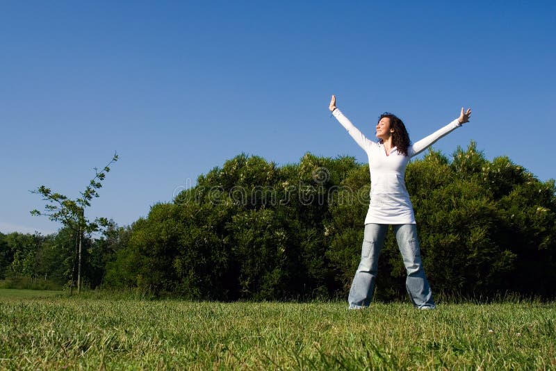 Freedom! stock photo. Image of real, freedom, woman, beautiful - 869290