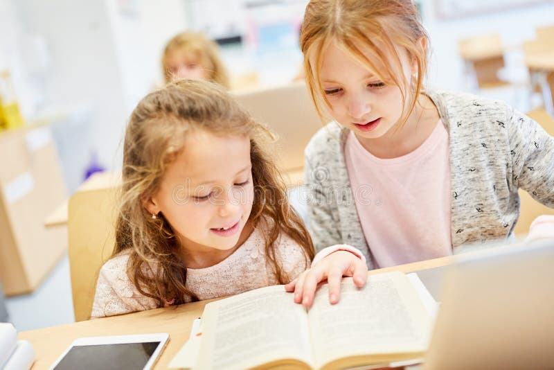 Girl As a Student Learn in Teamwork Stock Photo - Image of help ...