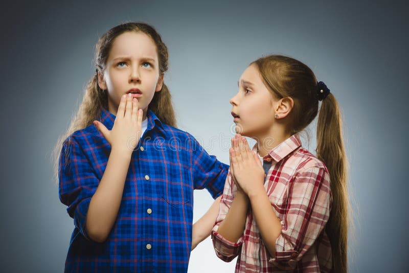 The Girl Asks for Something from Another Thoughtful Girl. Communication ...