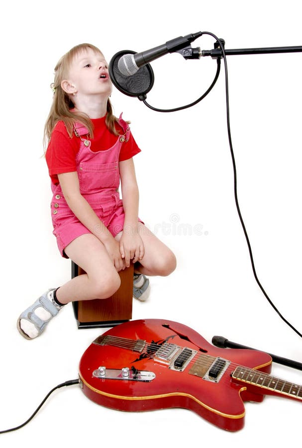 Girl in audio studio stock photo. Image of beauty, roll - 6657228