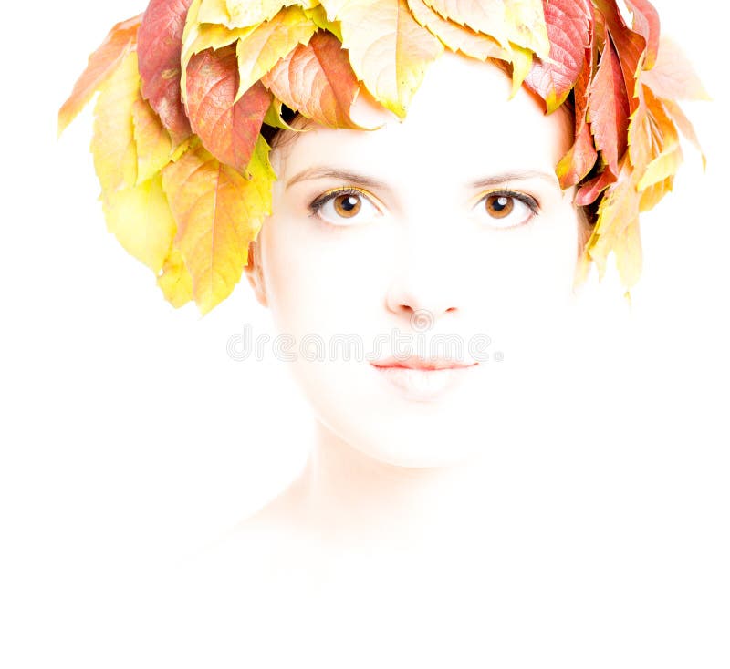 Girl with autumn leaves stock image. Image of clean, purity - 62405447