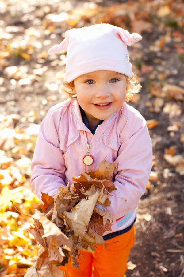 Girl in autumn park stock image. Image of person, yellow - 20455605