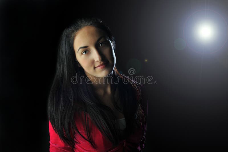 Girl in backlight stock photo. Image of face, majestic - 12454266