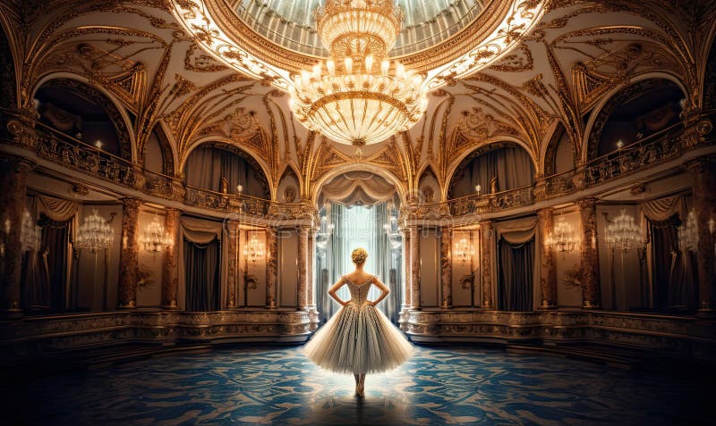 Girl in Balletcore Style Dress Stock Illustration - Illustration of ...