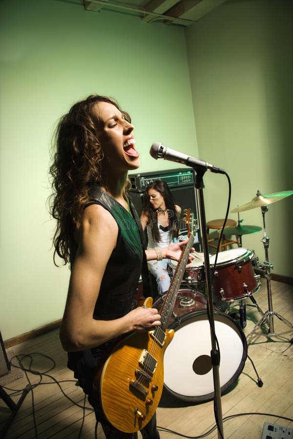 Girl band. stock image. Image of inside, musician, 070228i0142 - 2768671