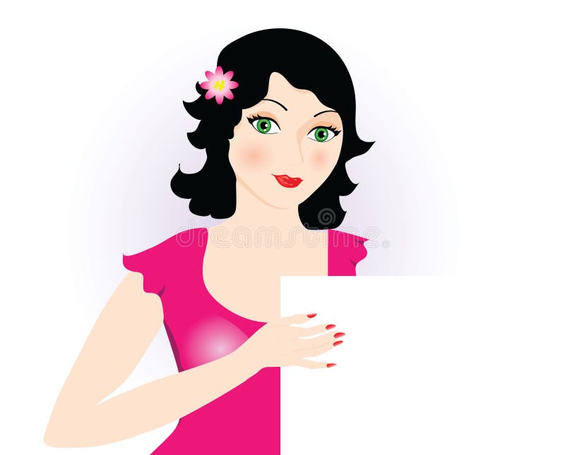 Pretty girl stock vector. Illustration of elements, fashion - 13033586