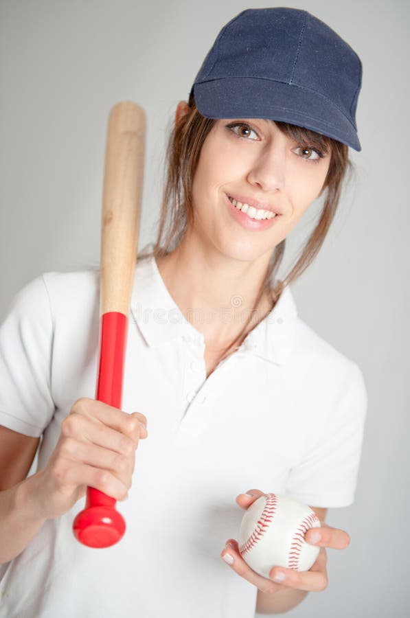 Girl with baseball bat stock image. Image of teenager - 24728457