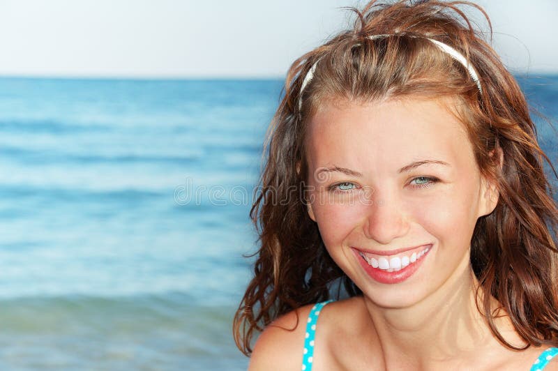 Girl in beach stock photo. Image of happiness, vacation - 12533488