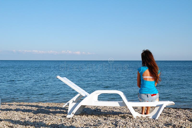 Girl in beach stock image. Image of shore, bikini, body - 12191905