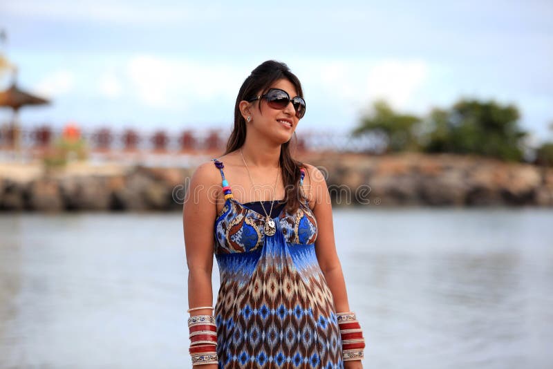 Girl at beach stock image. Image of girl, beach, leisure - 26836831