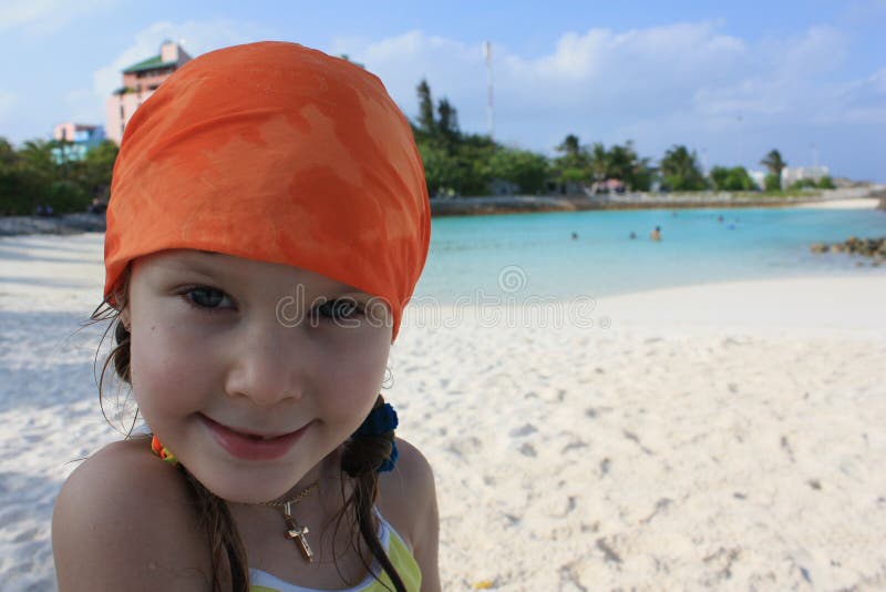 Girl on the Beach Having Fun Stock Photo - Image of recreation ...