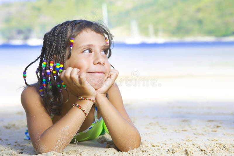 Girl on beach stock photo. Image of daughter, life, happiness - 8140682
