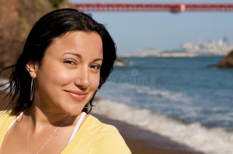 Girl on the beach Portrait stock photo. Image of outdoor - 9159746