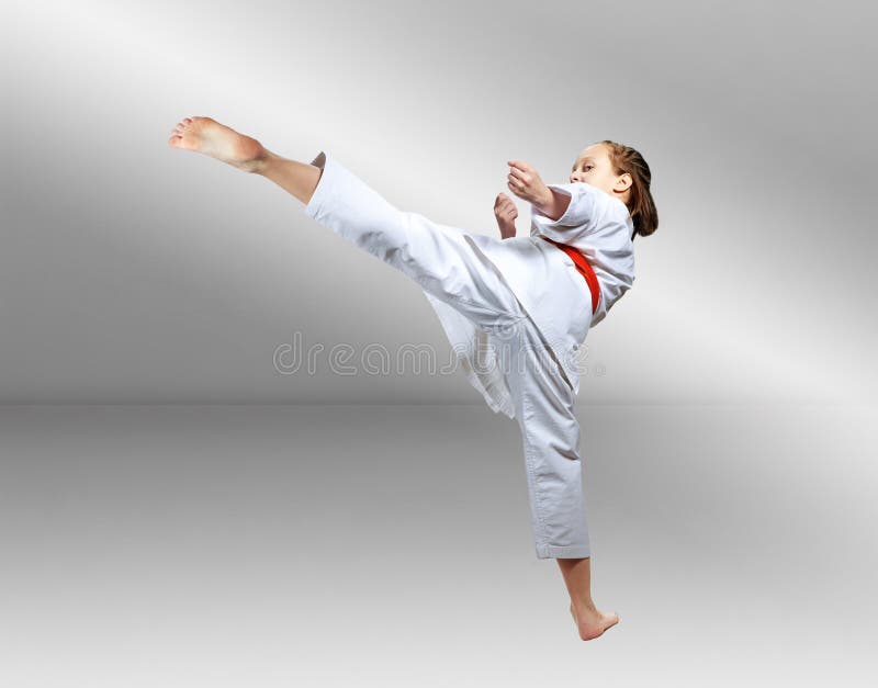 Girl Beats a Kick Arm and the Boy Beats Punch Leg Stock Photo - Image ...