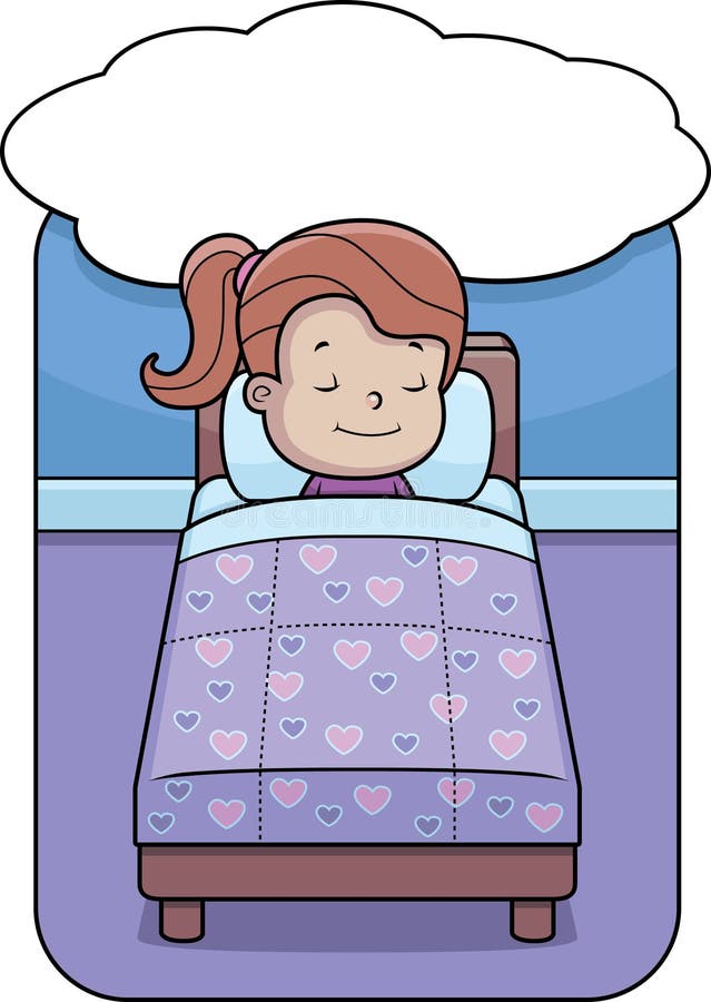 Girl Bedtime stock vector. Illustration of cartoon, evening - 11082097