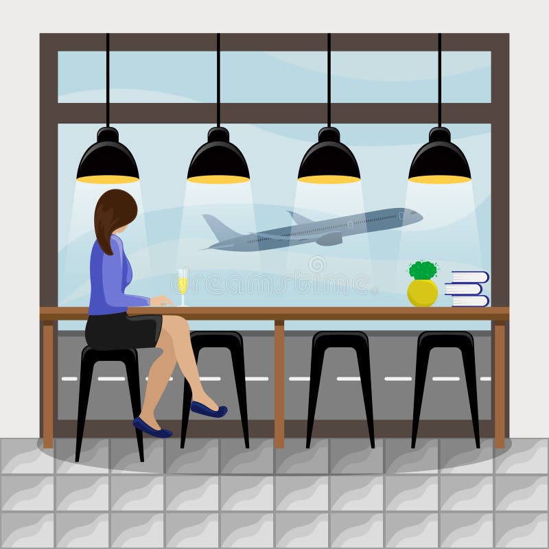 Girl Counter Bar Stock Illustrations – 557 Girl Counter Bar Stock ...